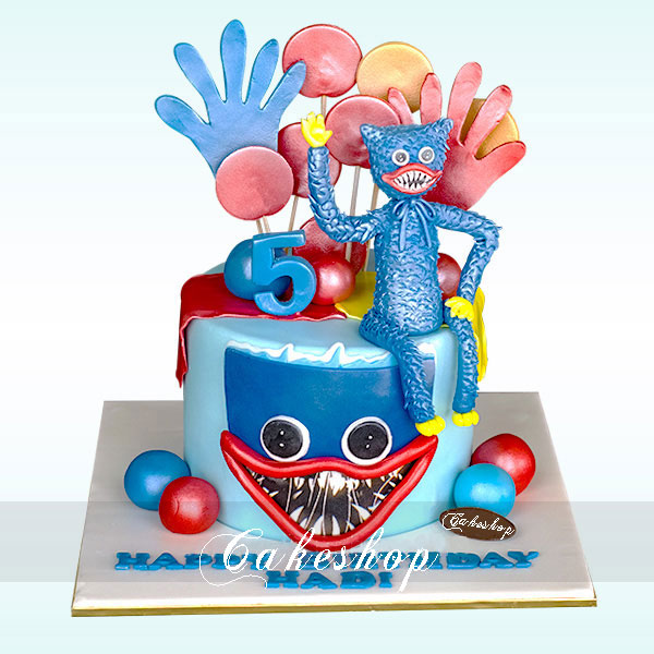 Huggy Wuggy Theme Cake